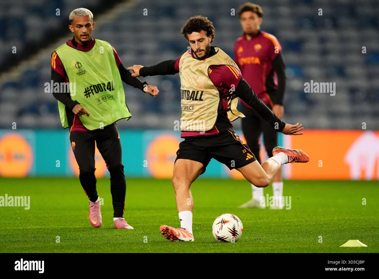 Roma's Wesley (left) and Mario Hermoso during a training session at ...