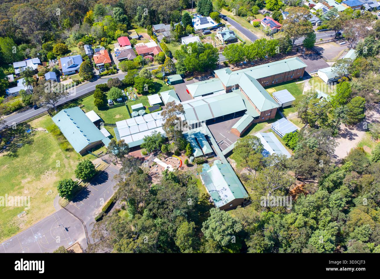 Drone aerial photograph of Springwood Public School which is located ...