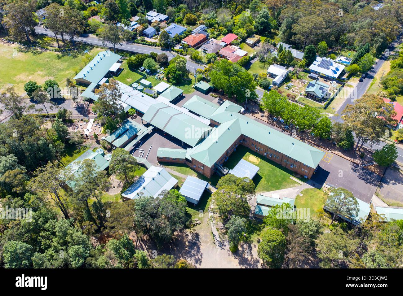 Drone aerial photograph of Springwood Public School which is located ...