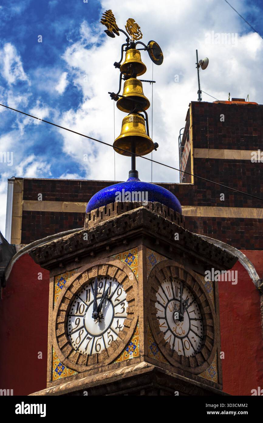 Centro Historico Mexico City Mexico 11. February 2021 Beautiful clock ...