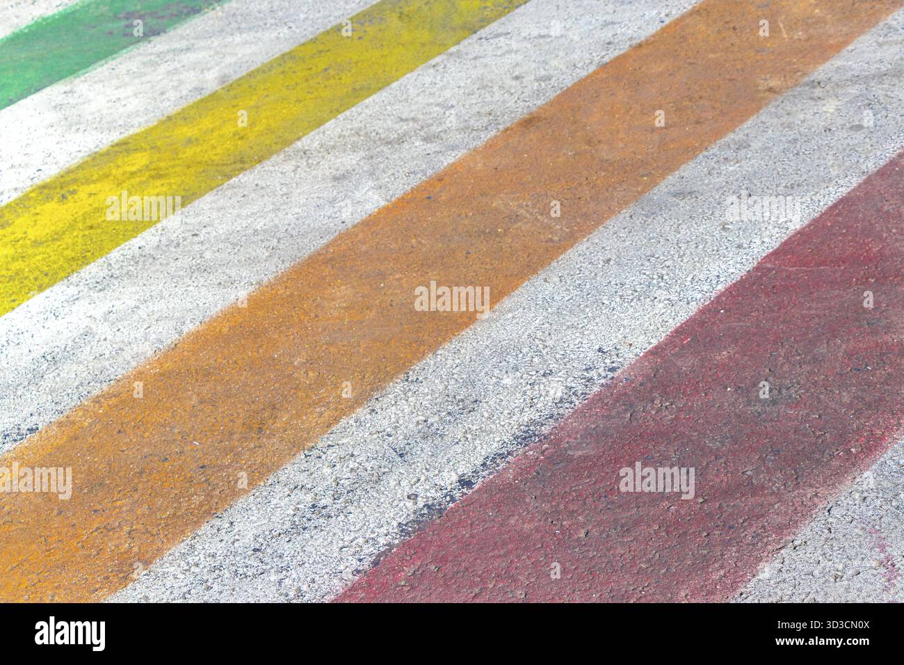 Colorful rainbow crosswalk in Centro Historico Mexico City Mexico Stock ...