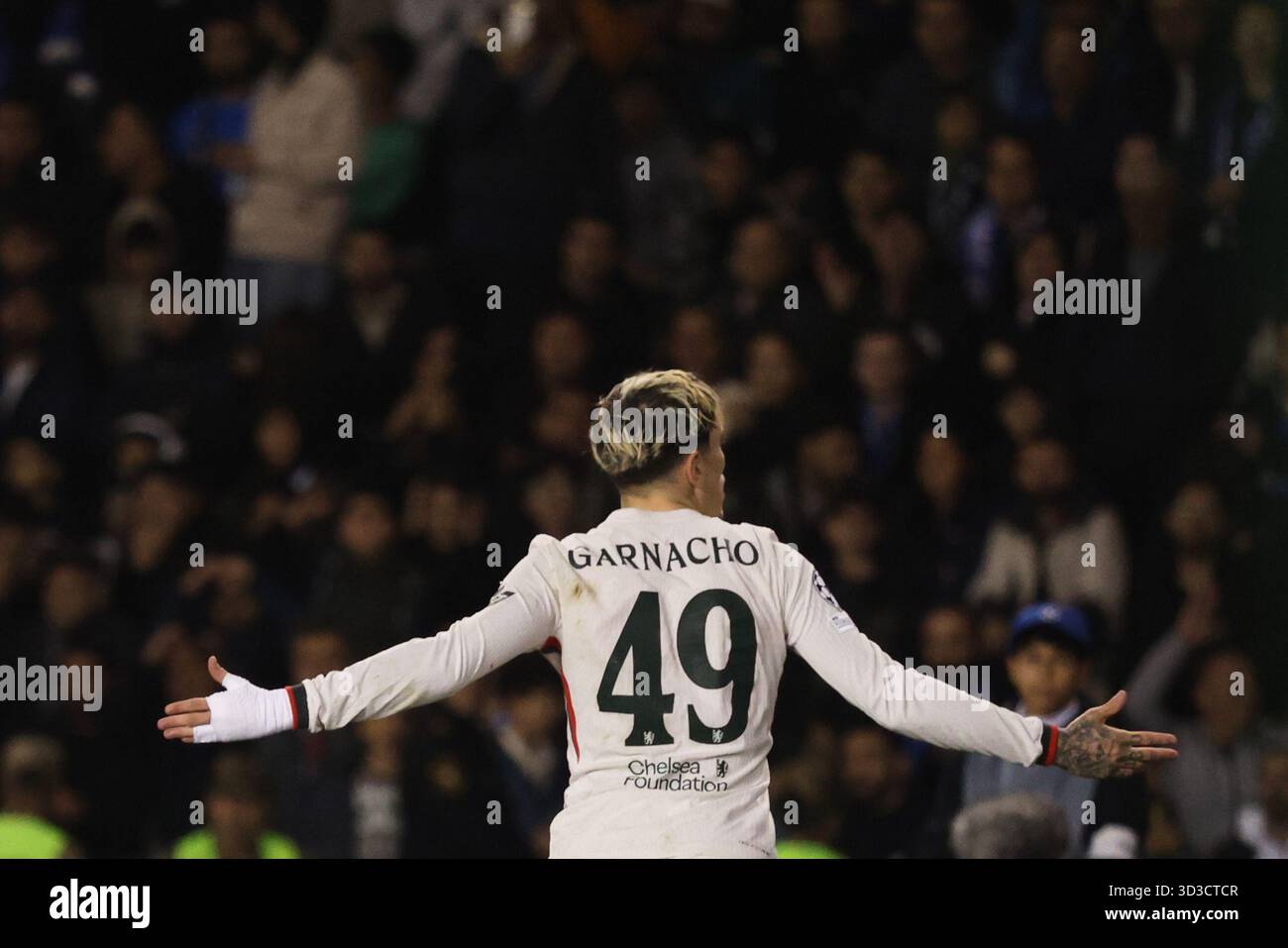 Chelsea's Alejandro Garnacho celebrates after scoring his side's second ...