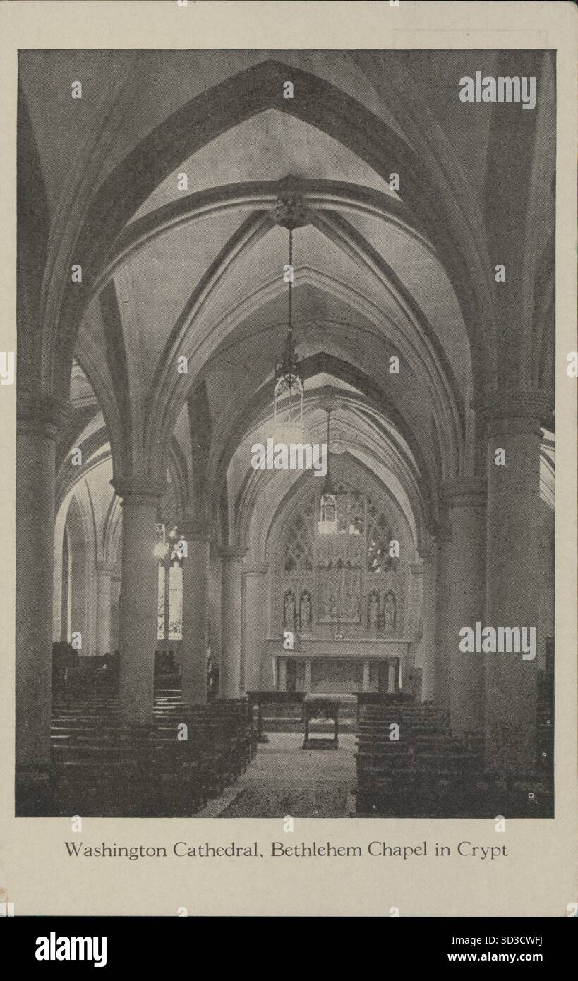 Postcard of the gothic arches and altar of the Bethlehem Chapel in the ...