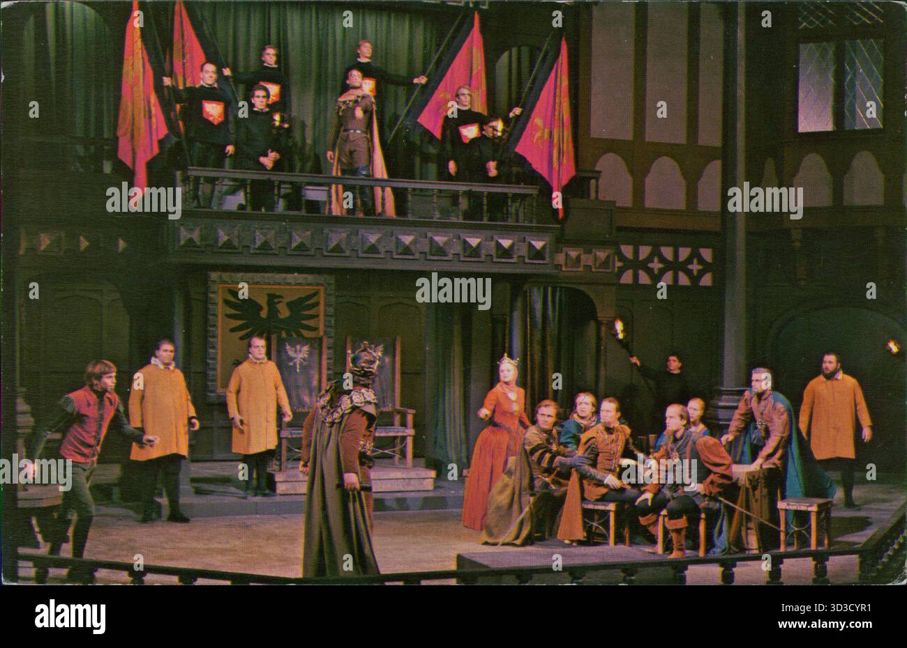 Postcard of a scene from "Macbeth" at the Oregon Shakespeare Festival ...