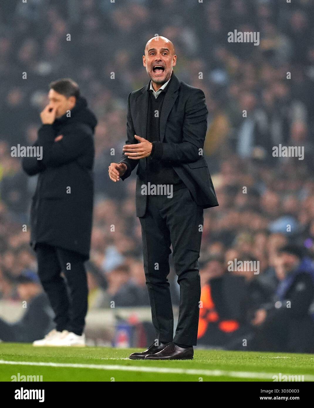 Manchester City manager Pep Guardiola during the UEFA Champions League ...