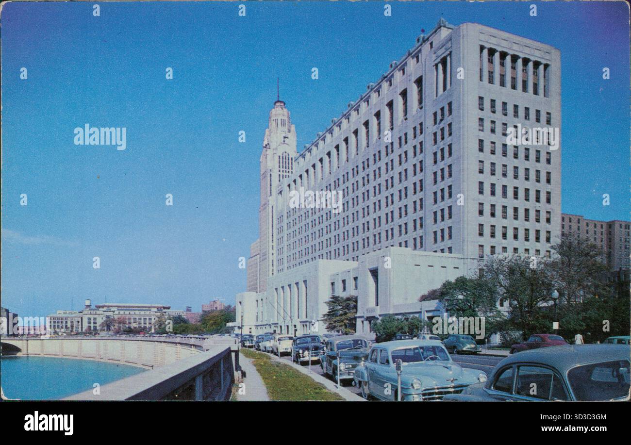 Postcard of Riverside Drive showing the Departments of State Building ...