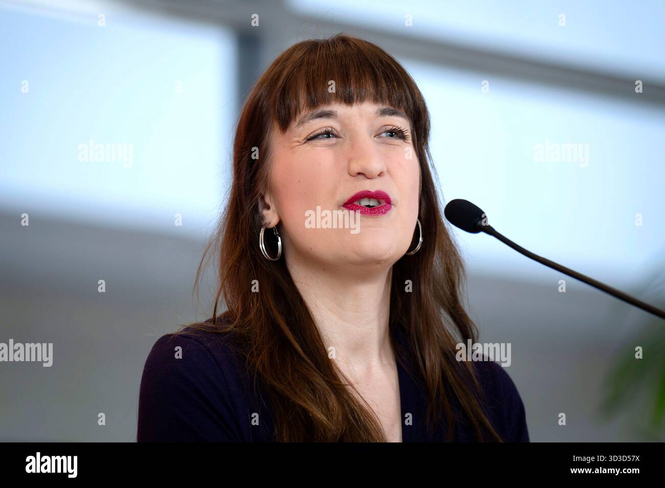 Heidi Reichinnek during the press statement on the faction meeting of ...
