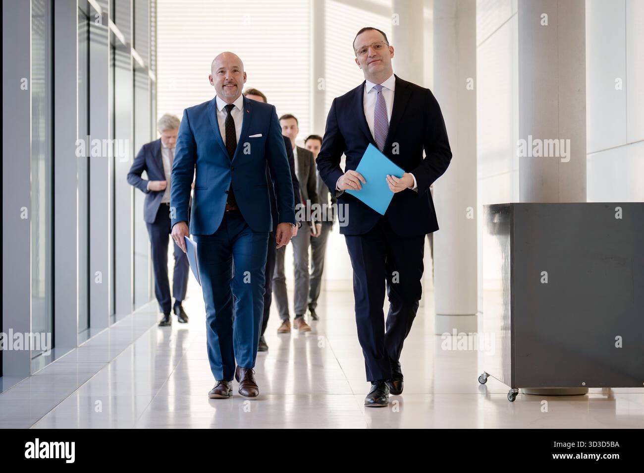 Alexander Hoffmann and Jens Spahn at the press statement on the party ...