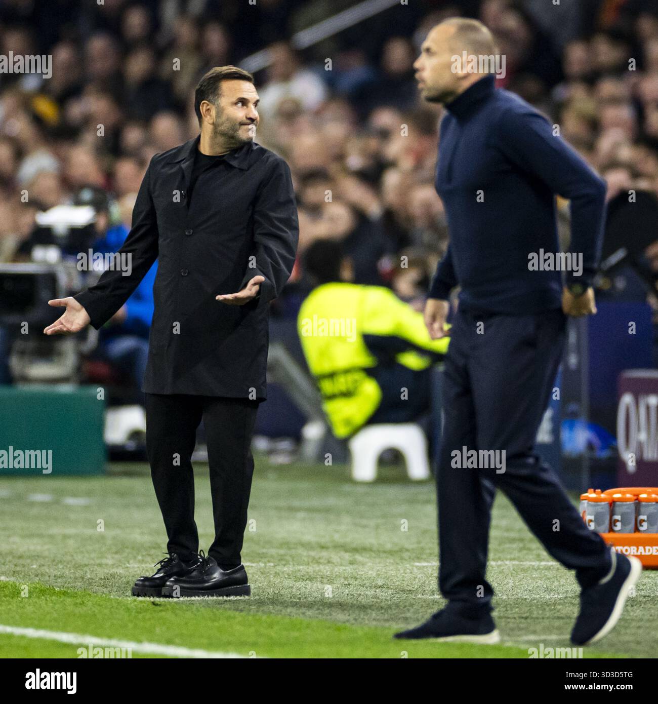 AMSTERDAM - Coach Okan Buruk during the UEFA Champions League match ...