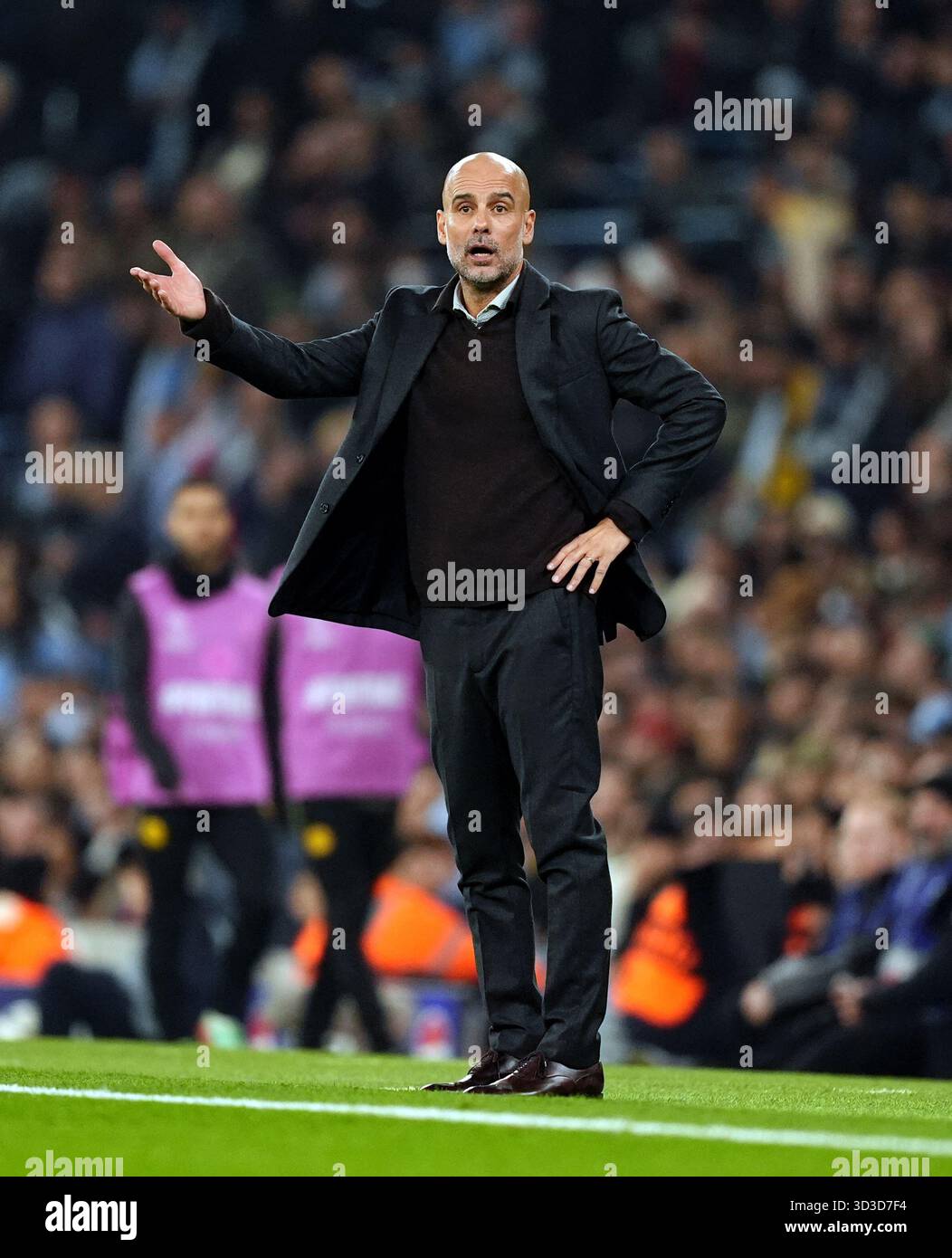 Manchester City manager Pep Guardiola during the UEFA Champions League ...