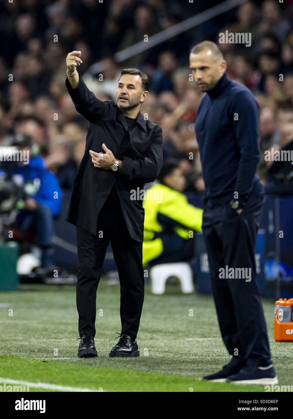 AMSTERDAM - Coach Okan Buruk during the UEFA Champions League match ...