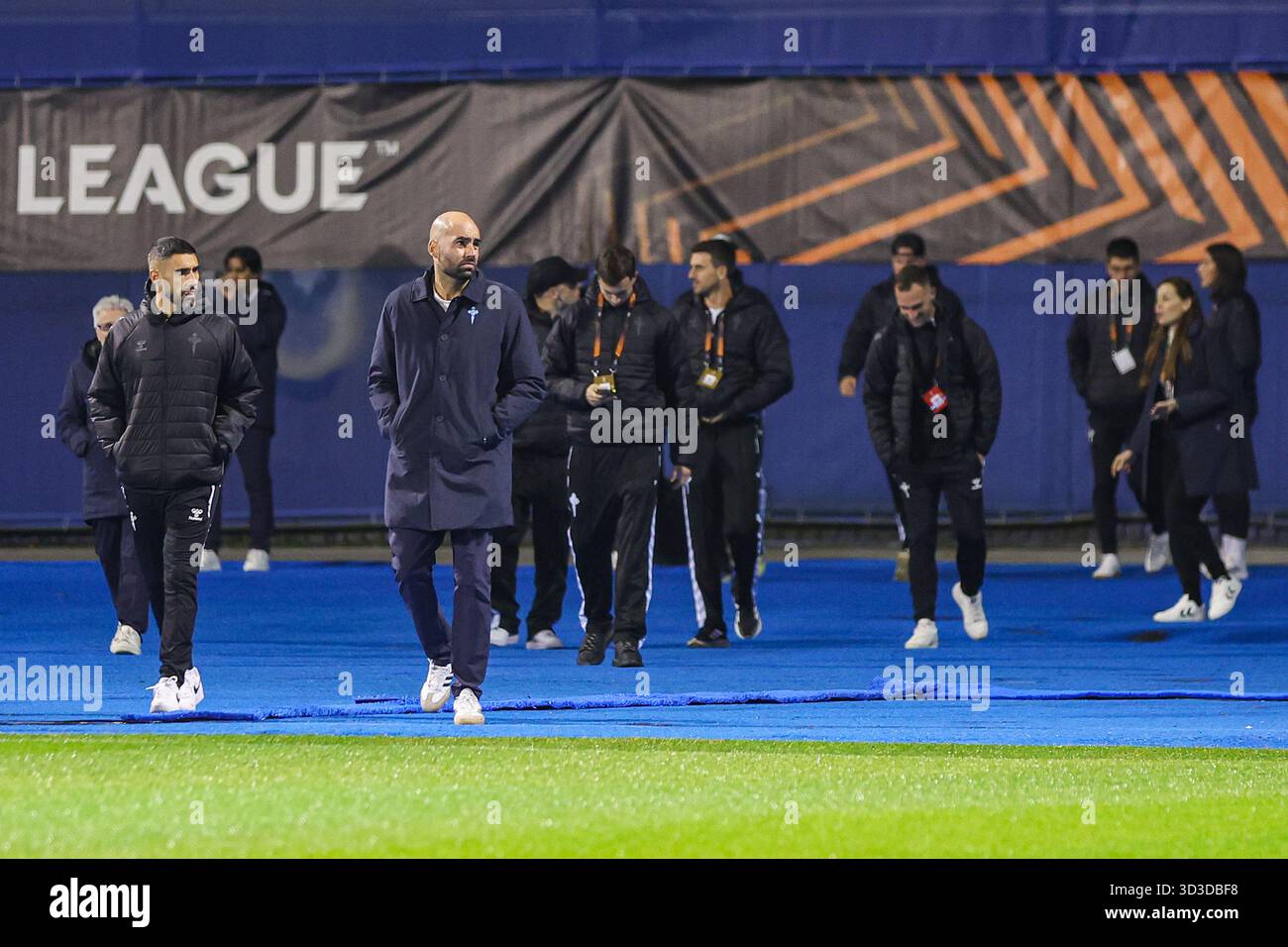 Celta Vigo players on Maksimir stadium before UEFA Europa League group ...