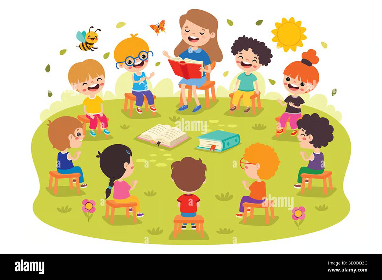 Teacher kids design hi-res stock photography and images - Alamy