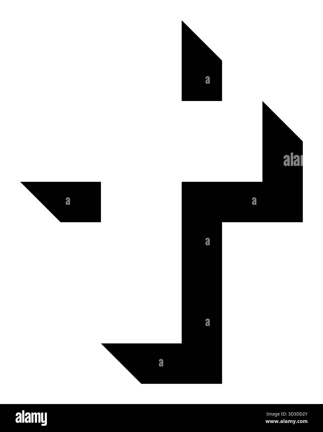 Christian cross icon, black and white vector silhouette illustration of ...