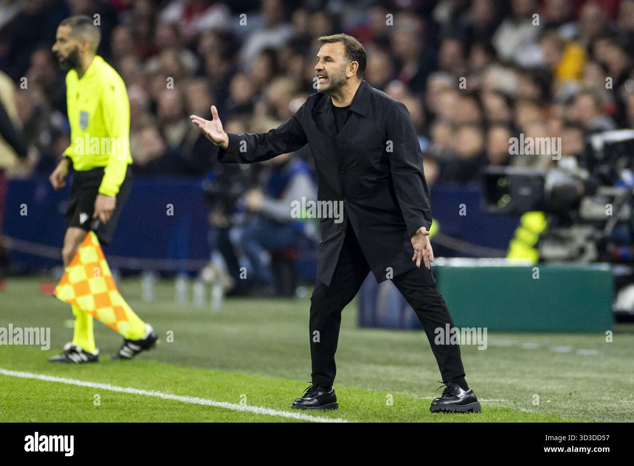 AMSTERDAM - Coach Okan Buruk during the UEFA Champions League match ...