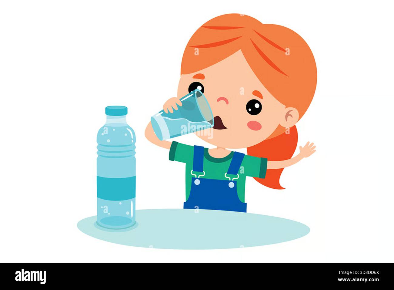 Cartoon Drawing Of Drinking Water Stock Photo - Alamy