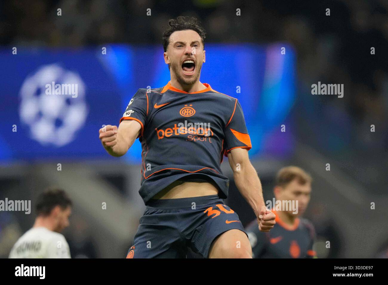 Inter Milan's Carlos Augusto celebrates after scoring his side's second ...