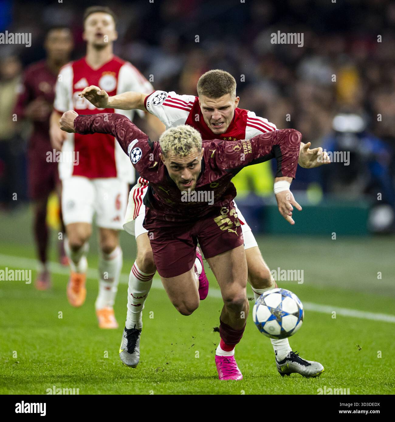 AMSTERDAM – (l-r) Barış Alper Yılmaz of Galatasaray, Anton Gaaei of ...