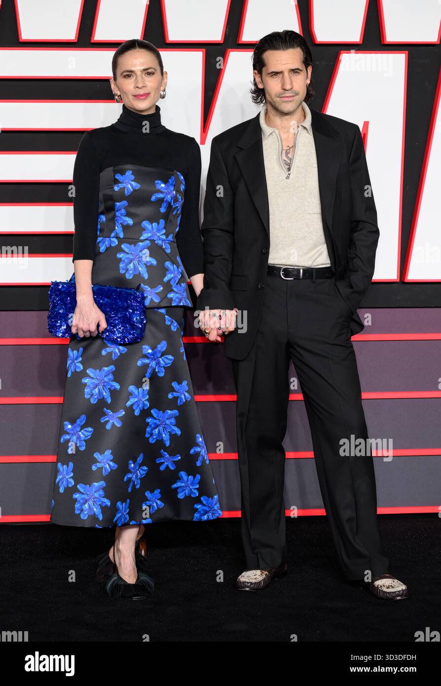 London, UK. November 5th, 2025. Hayley Atwell and Ned Wolfgang Kelly ...