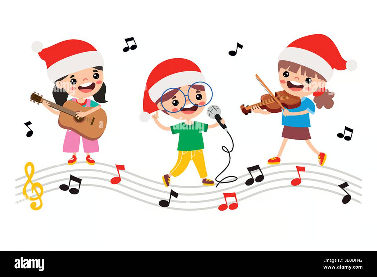 Festive merry background christmas characters Cut Out Stock Images ...