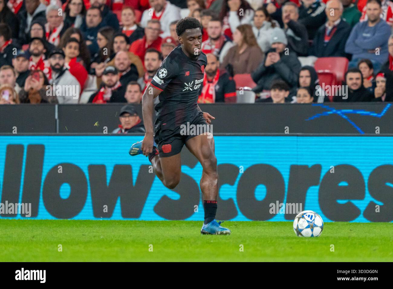 Ernest Poku (Bayer Leverkusen, #19), POR, Benfica Lissabon vs. Bayer 04 ...