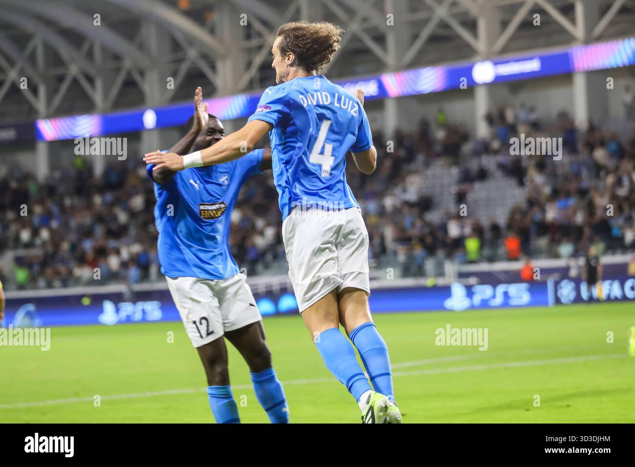 DAVID LUIZ of Pafos and KEN SEMA of Pafos celebrate the goal they ...
