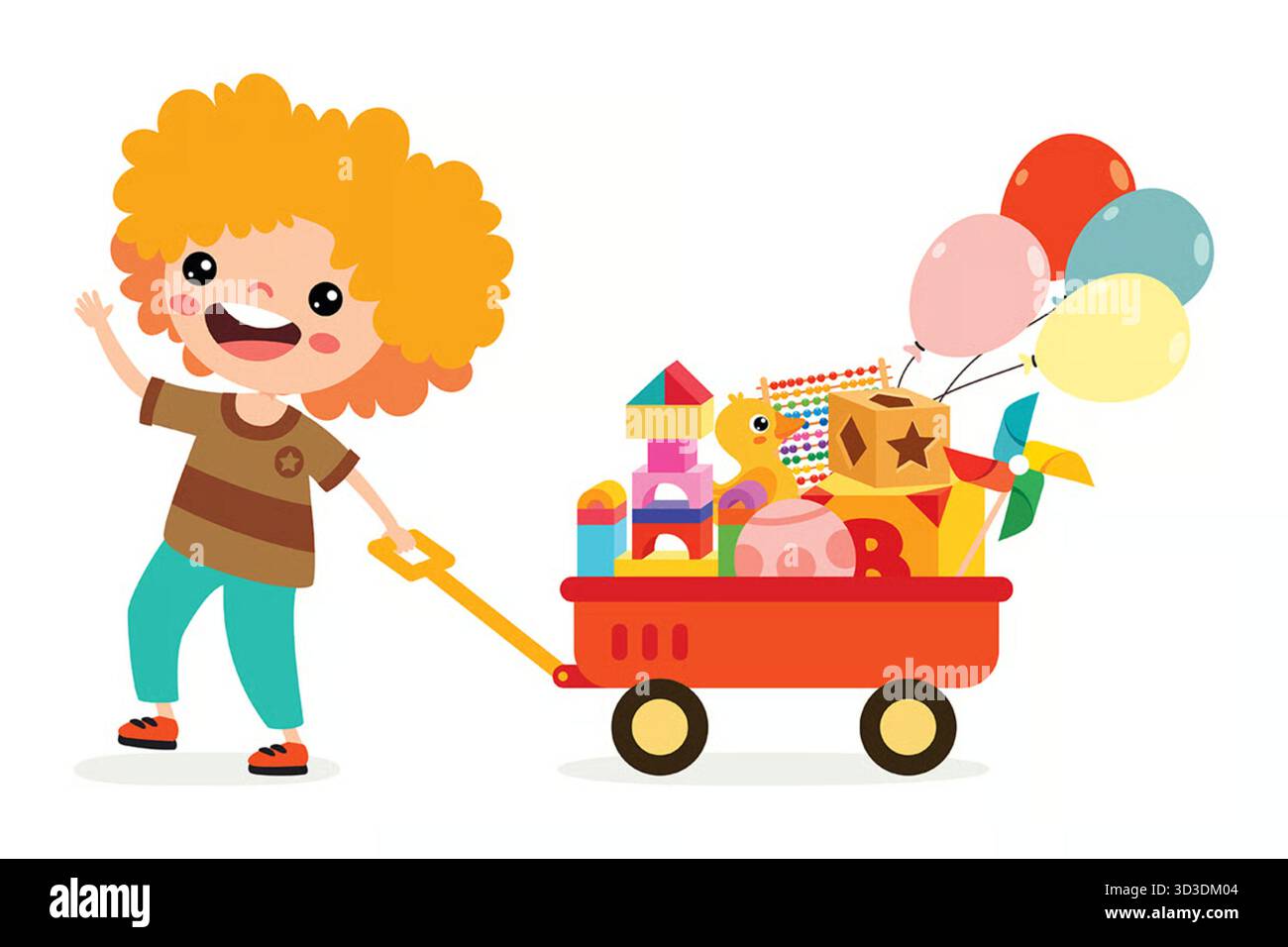 Pulling wagon Cut Out Stock Images & Pictures - Alamy