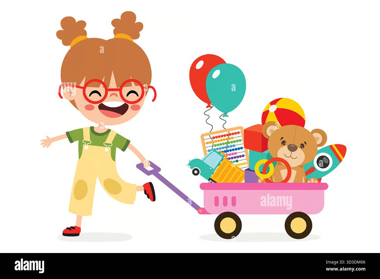 Pulling wagon Cut Out Stock Images & Pictures - Alamy