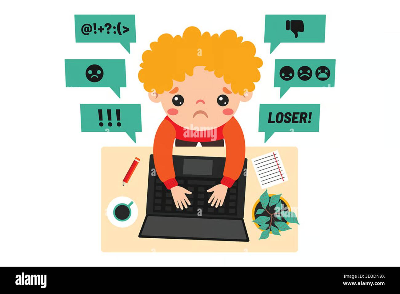 Online bullying computer Cut Out Stock Images & Pictures - Alamy