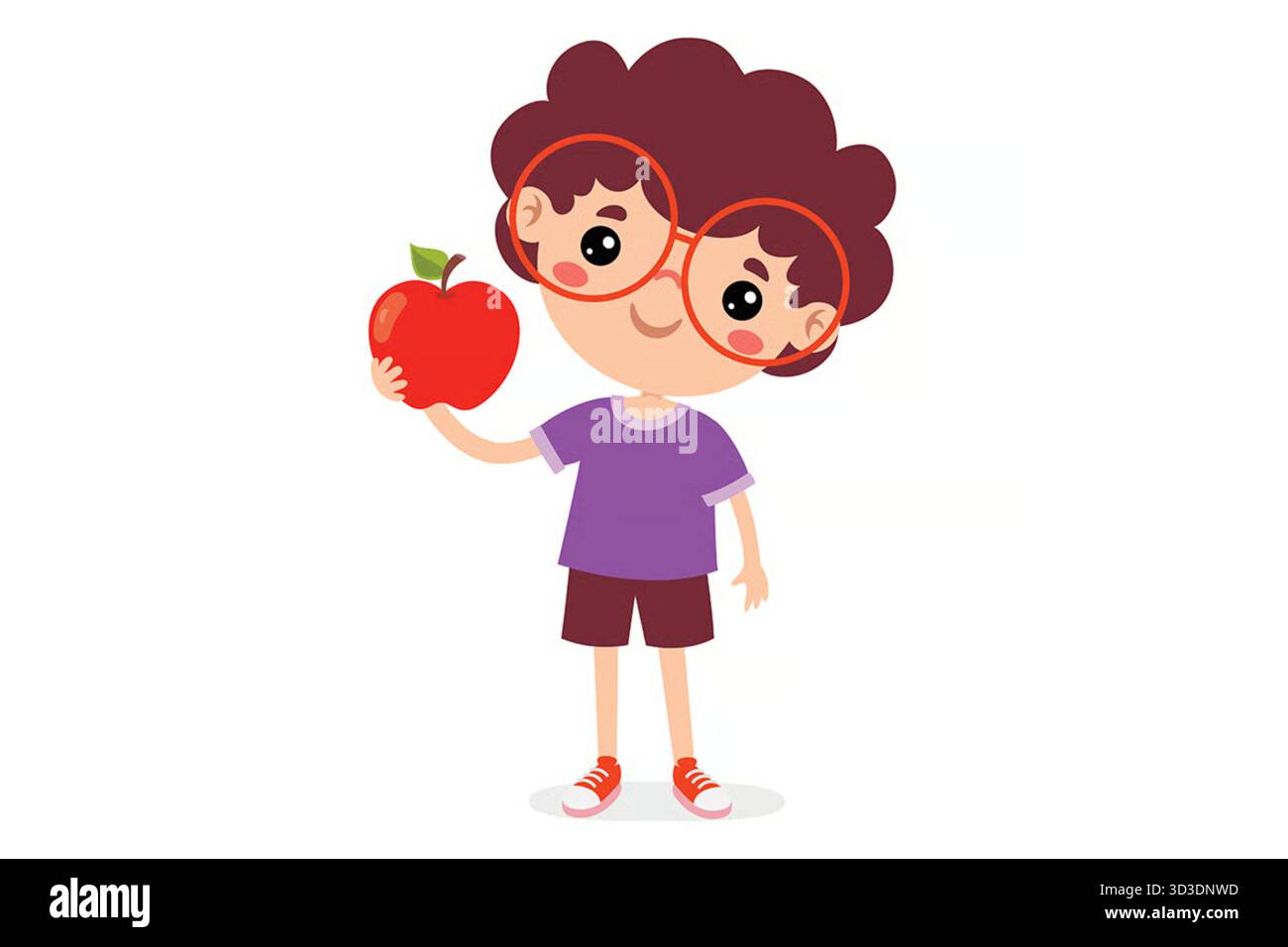 Child kid eating apple Cut Out Stock Images & Pictures - Alamy