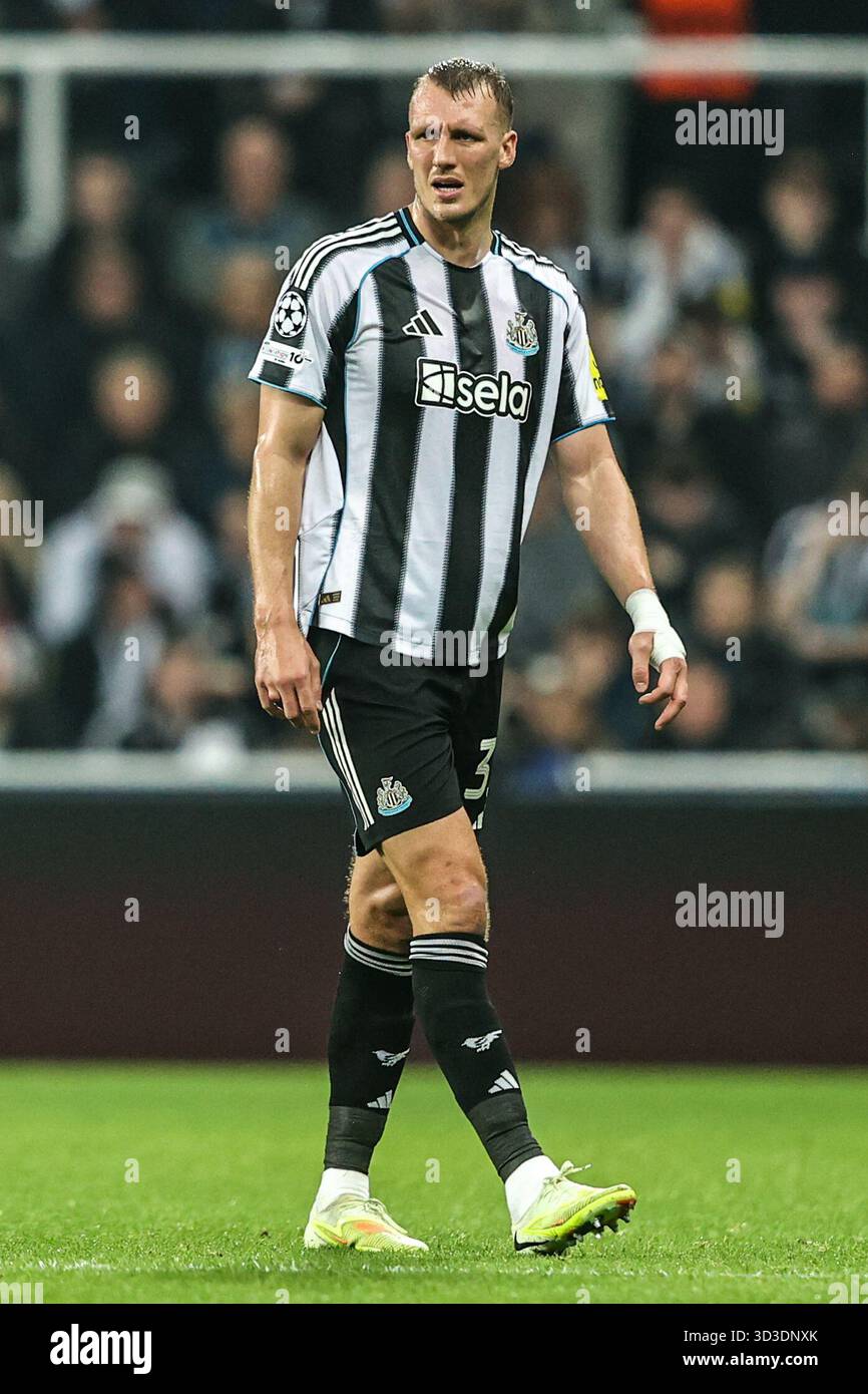 Dan Burn of Newcastle United during the UEFA Champions League Matchday ...