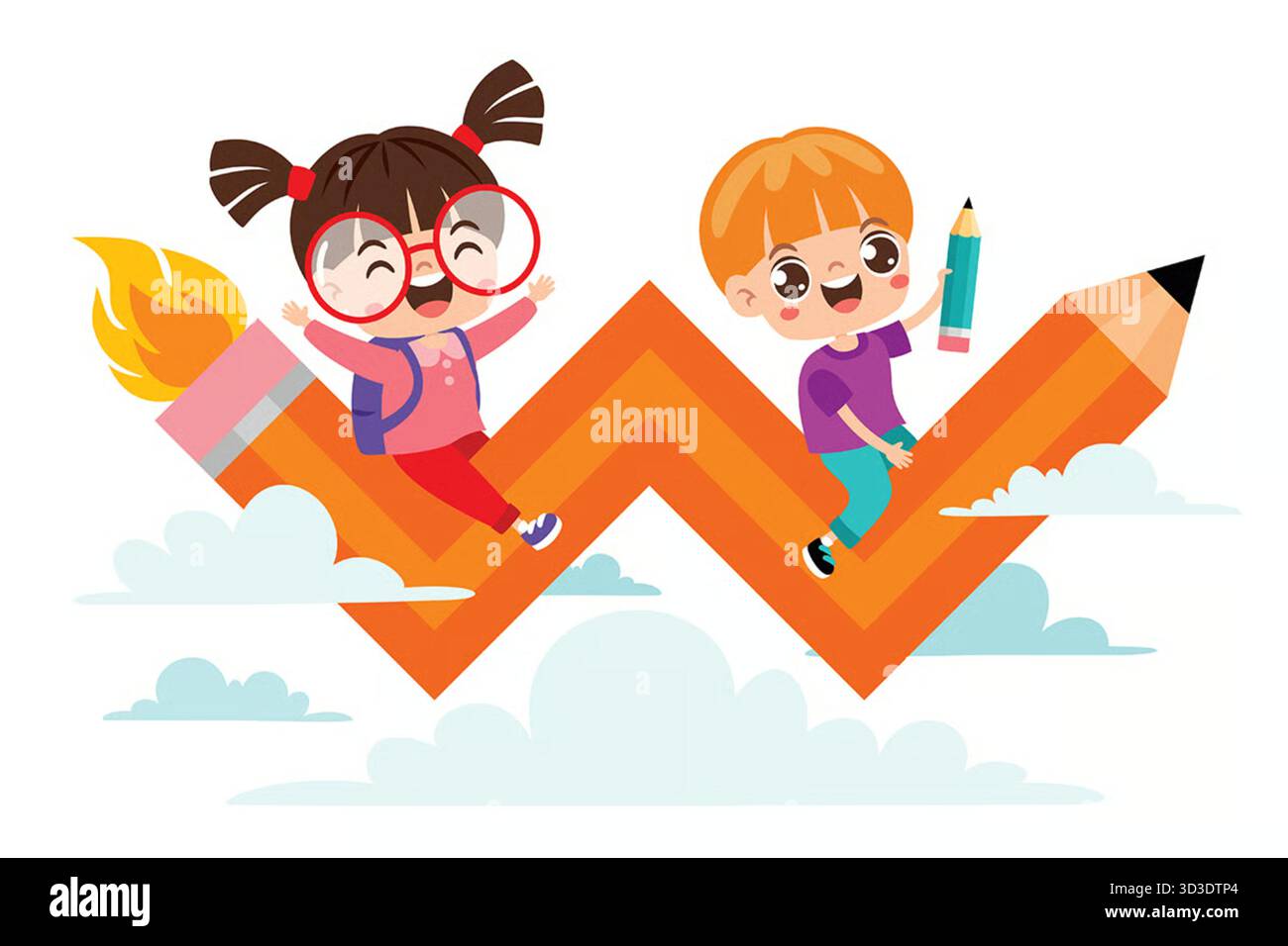 Students learning cartoon Cut Out Stock Images & Pictures - Alamy