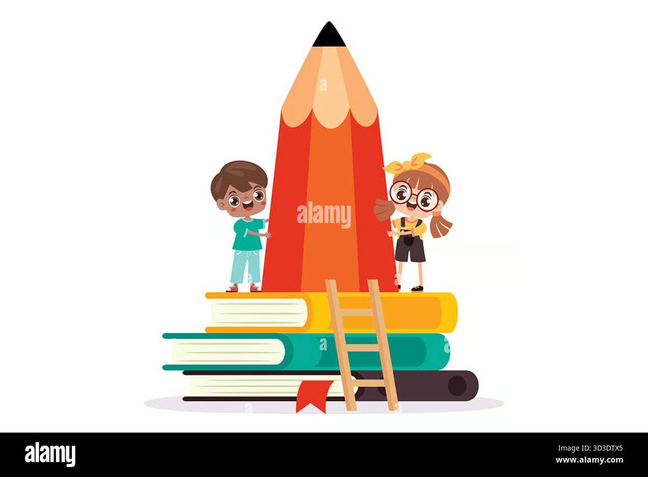 Students learning cartoon Cut Out Stock Images & Pictures - Alamy
