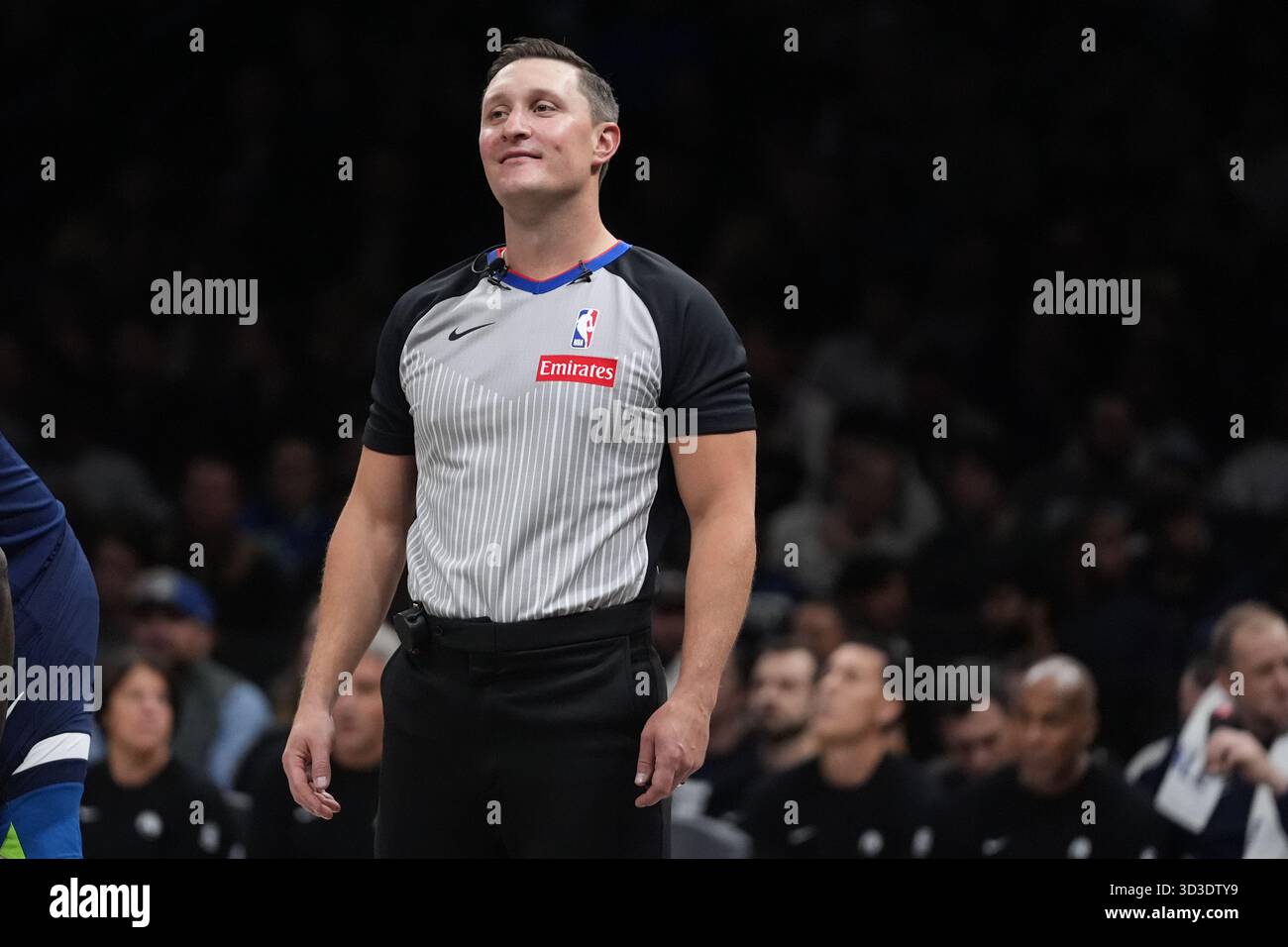 Referee Ed Malloy works during the first half of an NBA basketball game ...