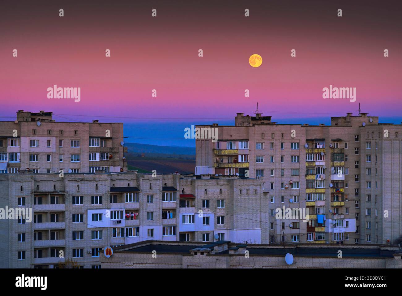 November 5, 2025, Lviv, Ukraine: The full moon, known as the Beaver ...