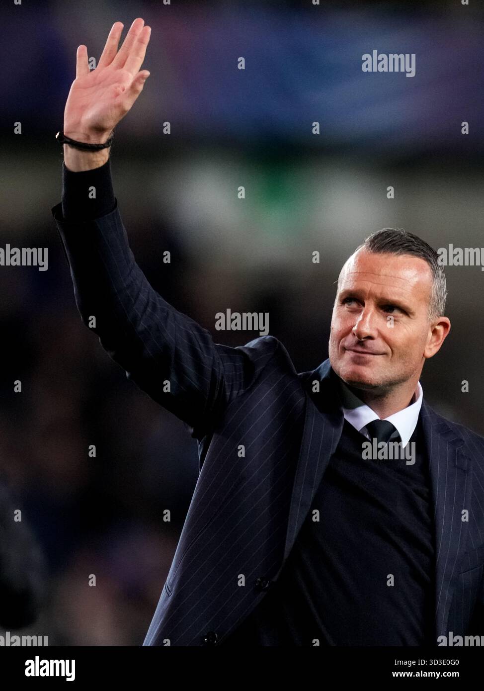 BRUGES, BELGIUM - NOVEMBER 5: Club Brugge head coach Nicky Hayen waves ...