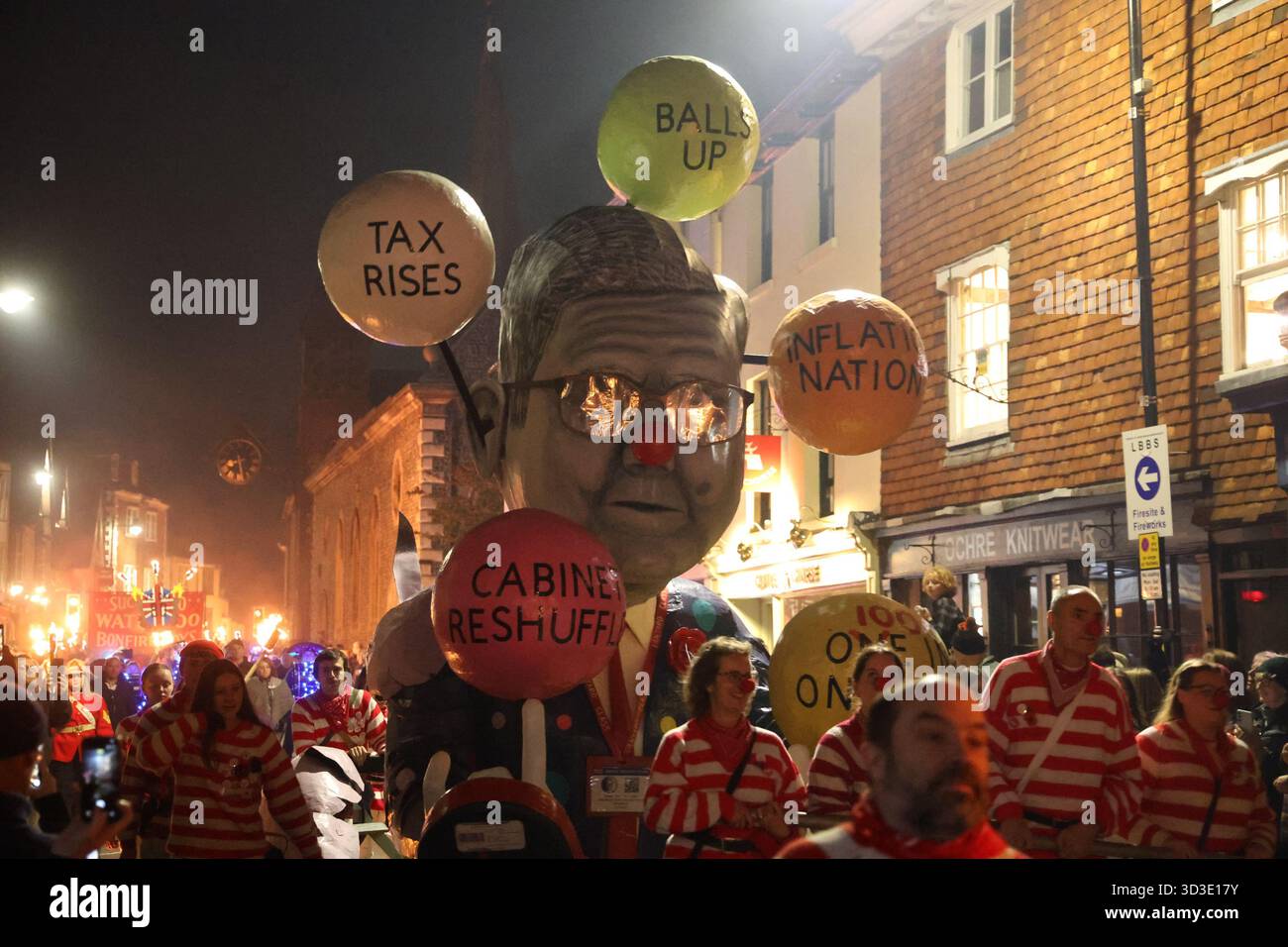Lewes, UK. 5th November 2025. Bonfire societies turn out for the annual ...
