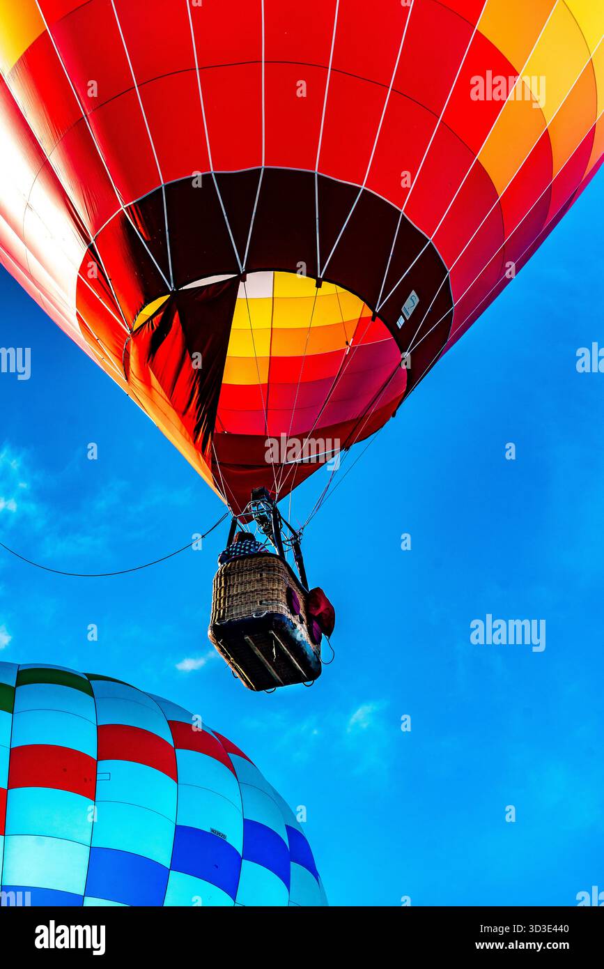 Hot air ballons rise from hi-res stock photography and images - Alamy