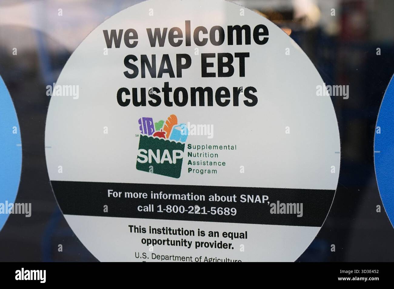 A EBT sign is seen on the front door of a store, Wednesday, Nov. 5 ...
