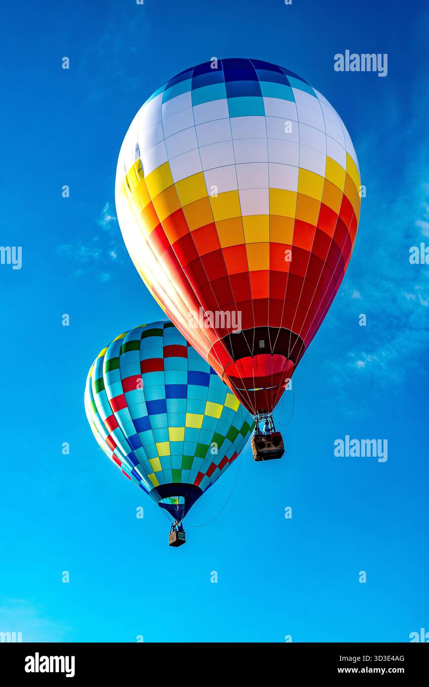 Hot air ballons rise from hi-res stock photography and images - Alamy