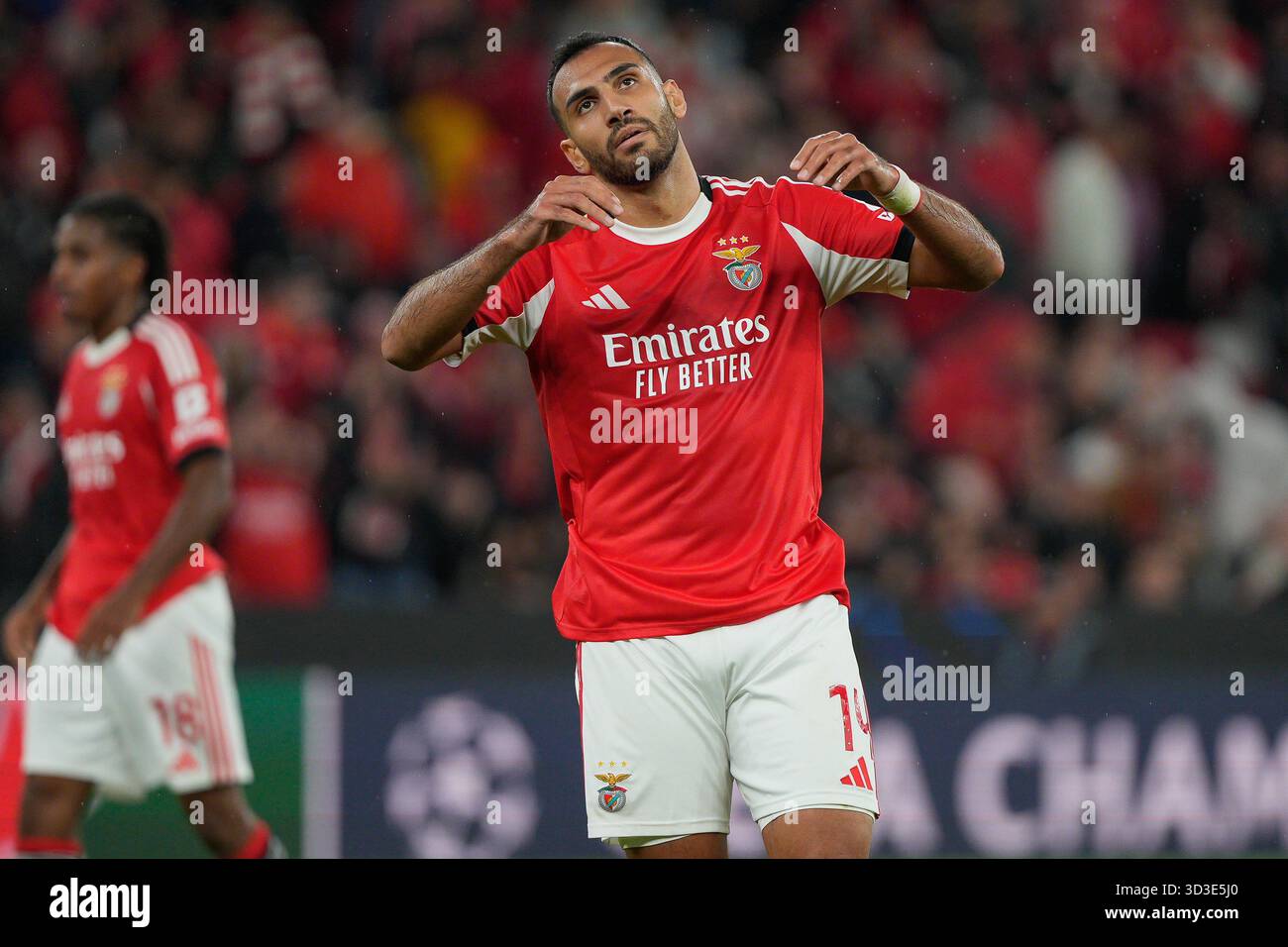 Vangelis Pavlidis of SL Benfica in action during UEFA Champions League ...