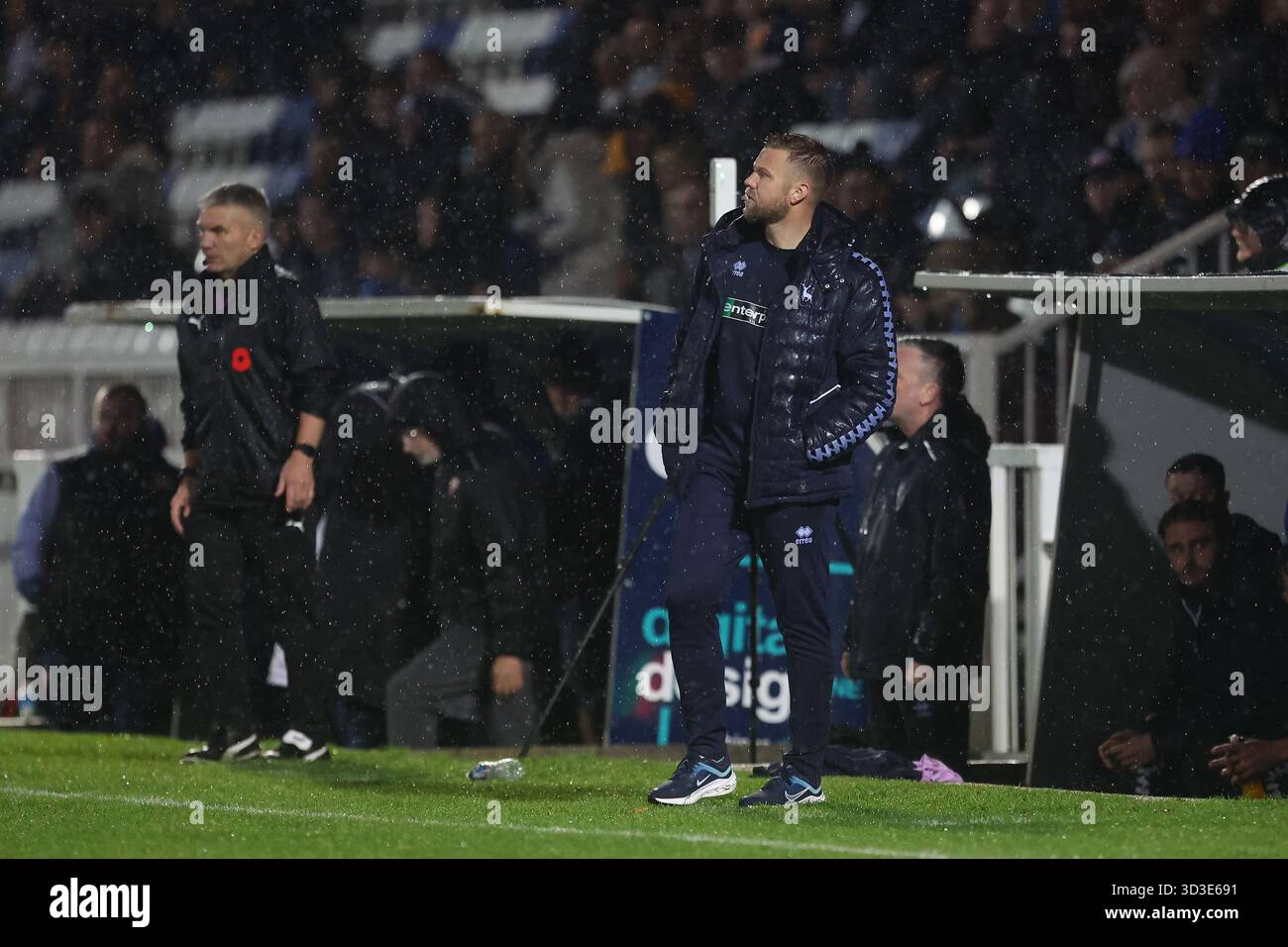 Nicky Featherstone the Hartlepool United interim manager during the The ...