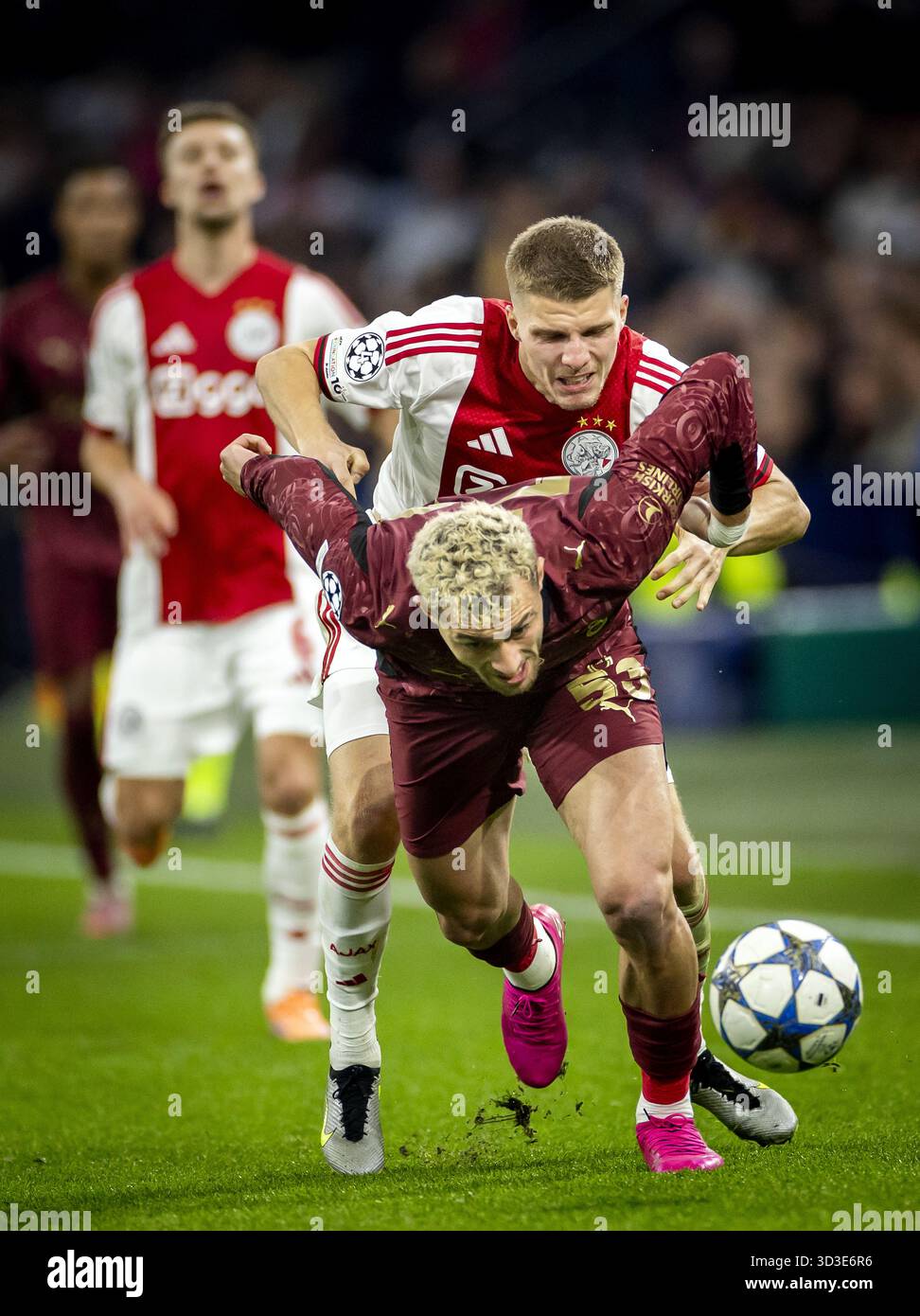 AMSTERDAM – (l-r) Barış Alper Yılmaz of Galatasaray, Anton Gaaei of ...