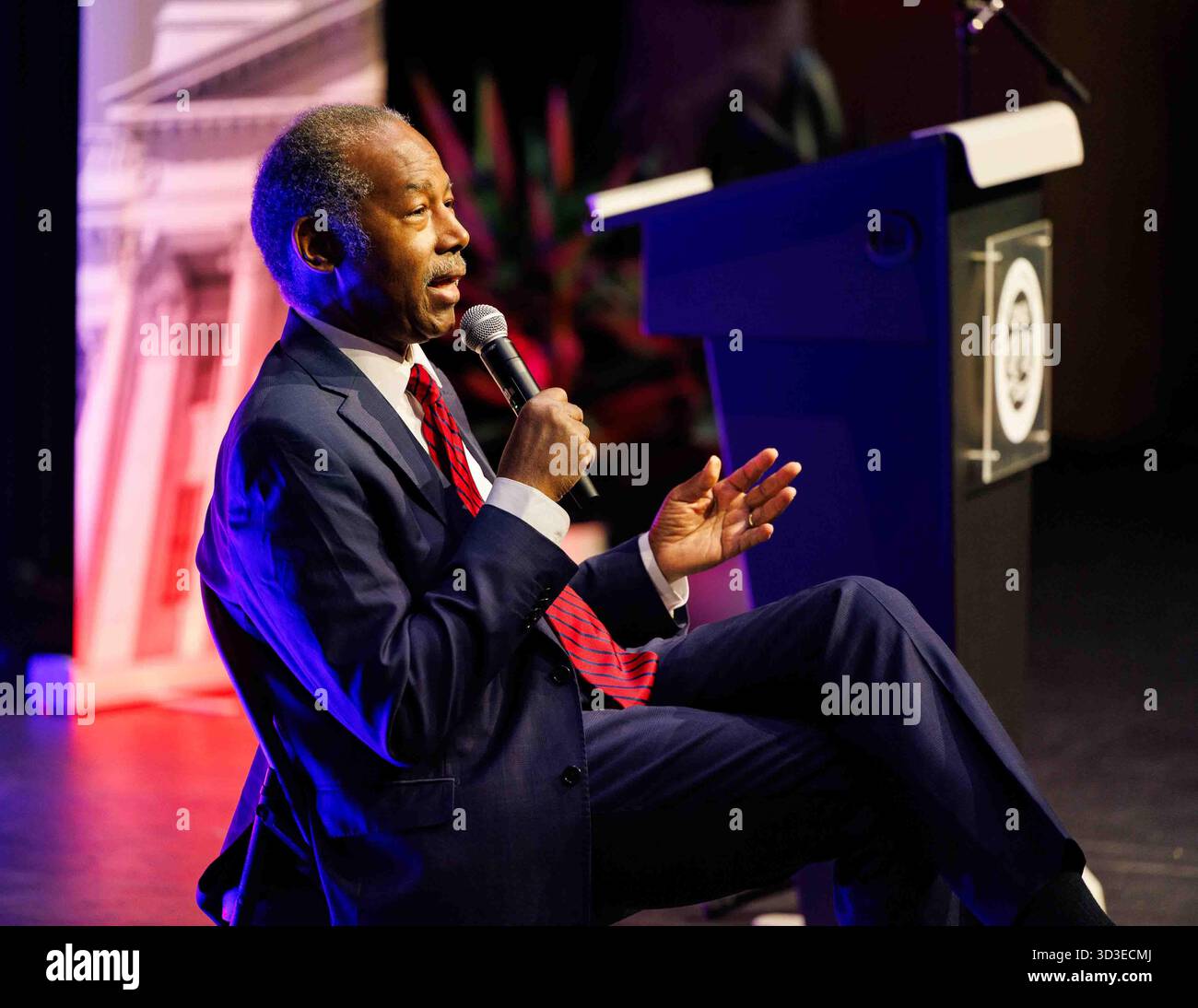 November 5, 2025, Orem, Utah, USA: DR. BEN CARSON on stage speaking at ...