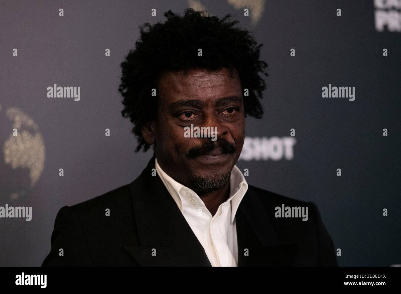 Brazilian singer Seu Jorge poses for photos on the green carpet before the Earthshot Prize award ...