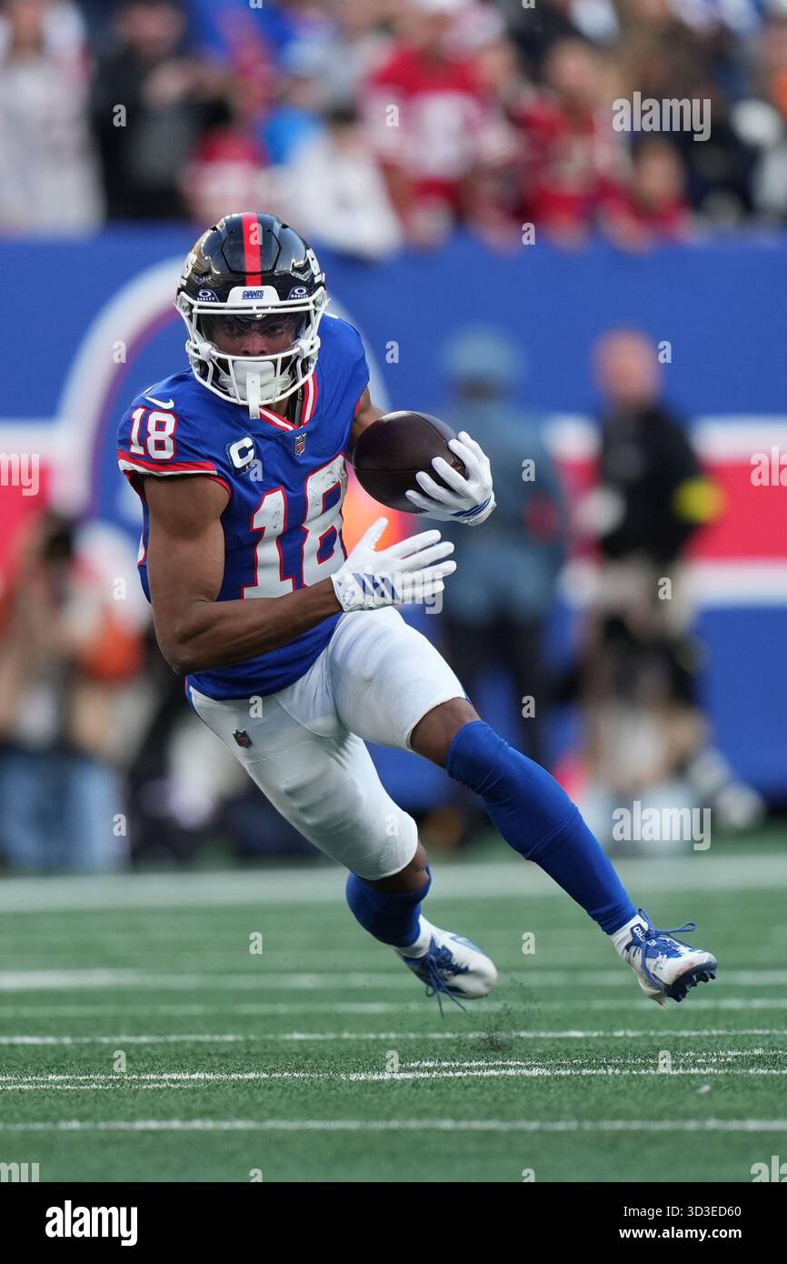 New York Giants wide receiver Darius Slayton (18) runs after a catch ...