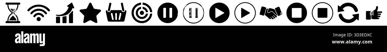 Media content icon set Cut Out Stock Images & Pictures - Alamy