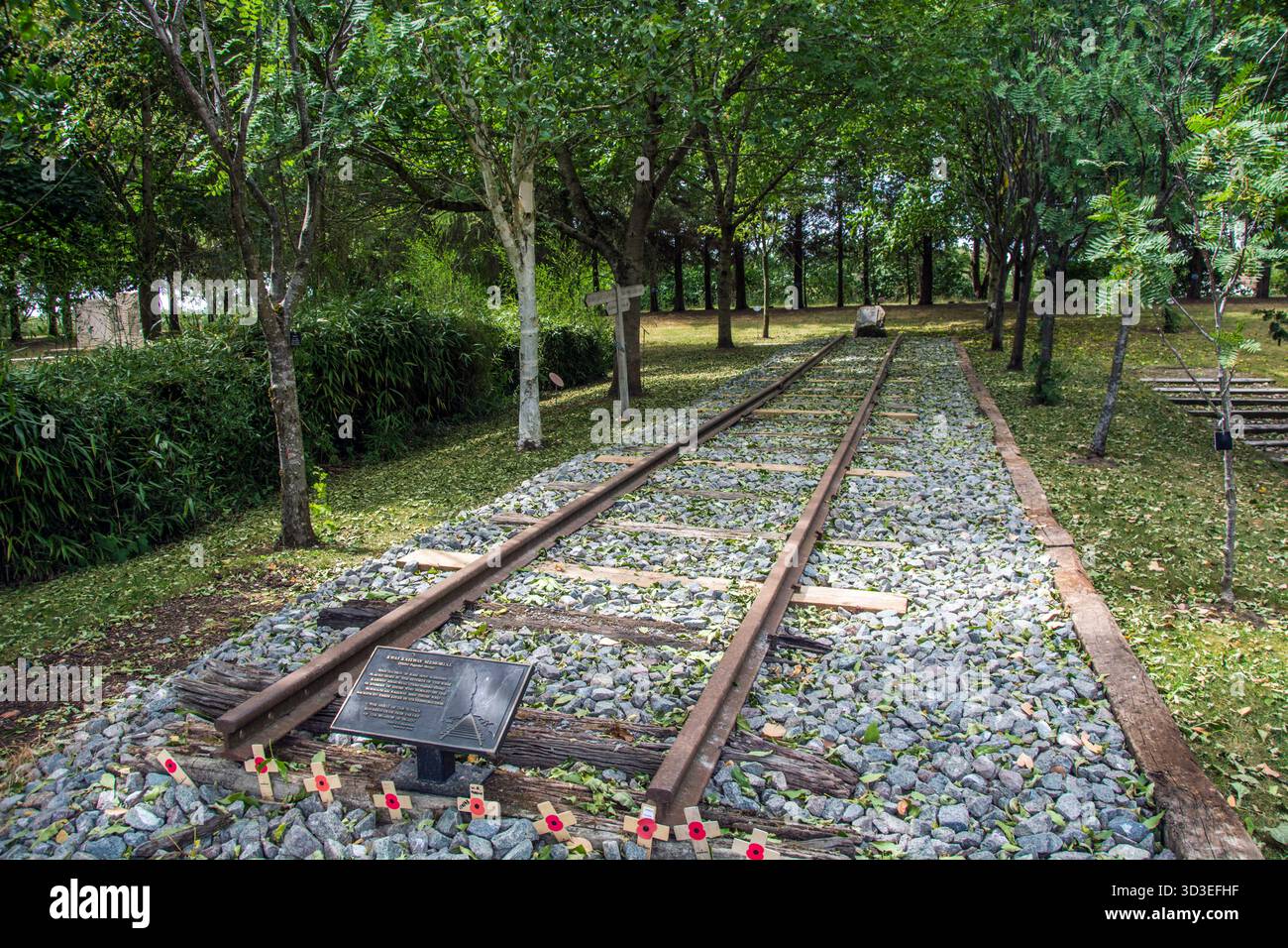 Burma Siam Railway Memorial is constructed of 30 metres of track and ...