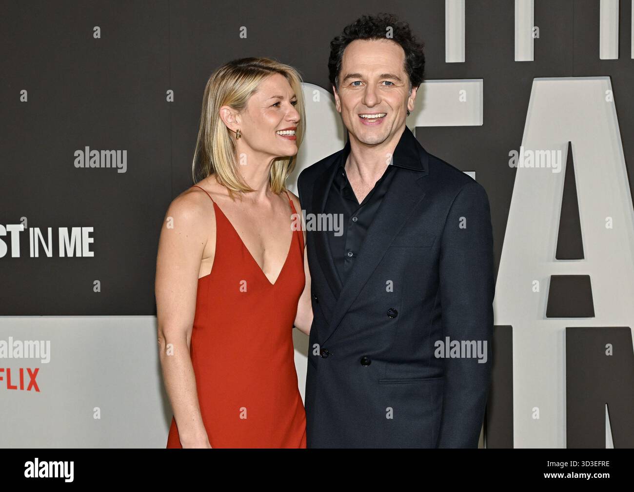 Claire Danes, left, and Matthew Rhys attend the Netflix special ...
