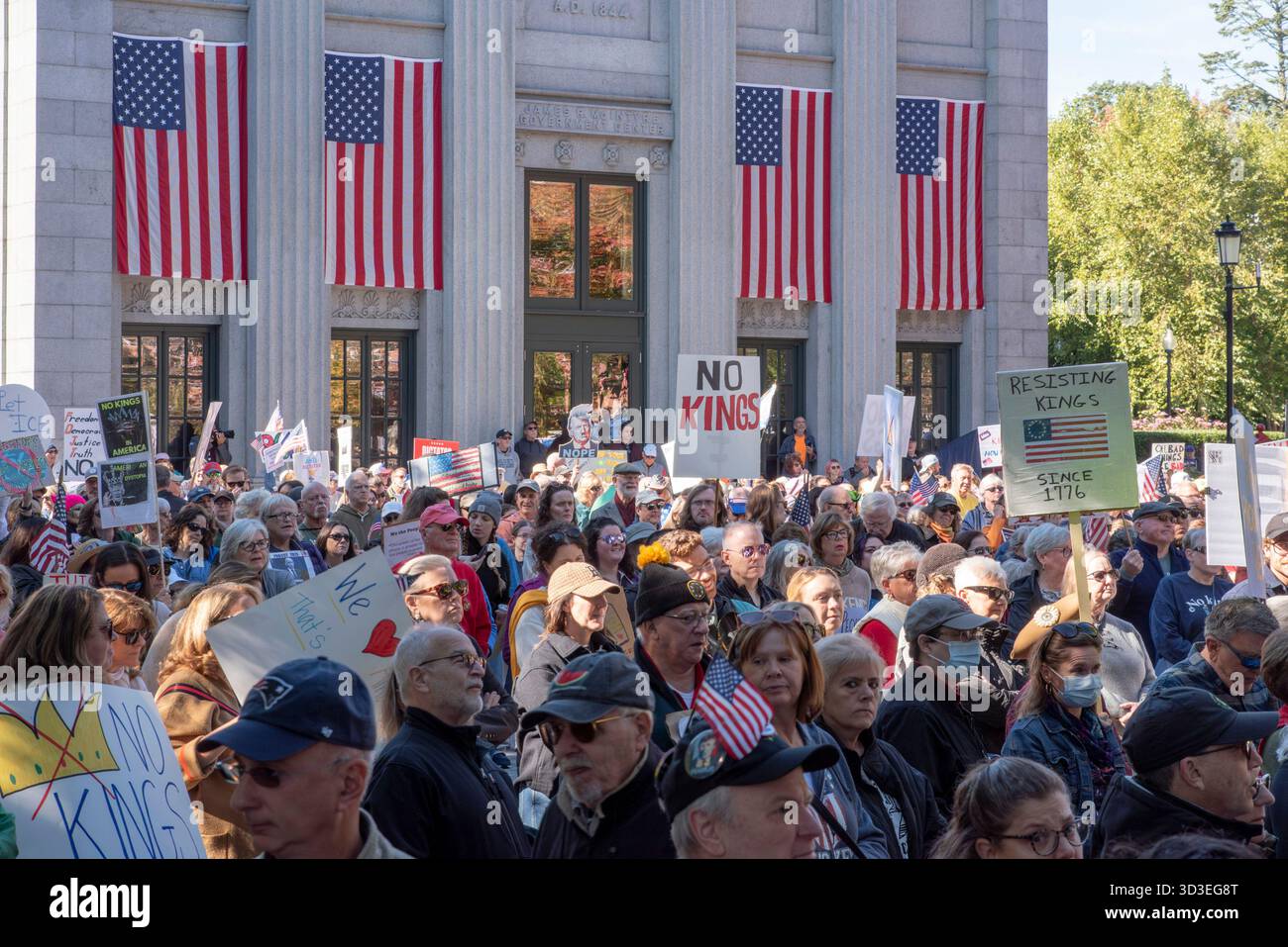 No Kings Demo in Quincy Center on Saturday, October 18, 2025 Stock ...